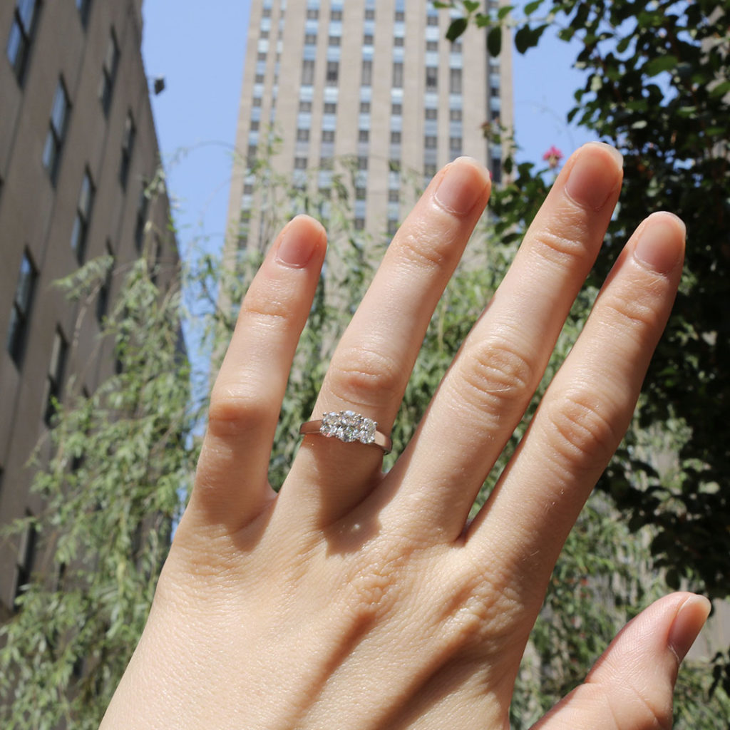 Triology Three-Stone Wedding Ring Sets - My Trio Rings